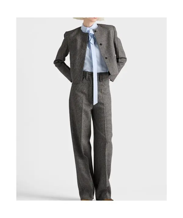 Prada Long Sleeve Shirt With Bow Detail And Ruching - No