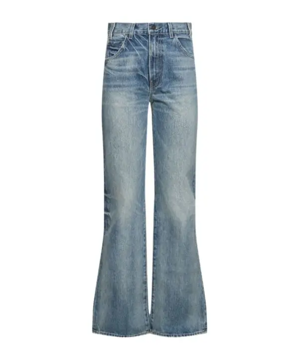 NILI LOTAN High Waist Denim Trousers