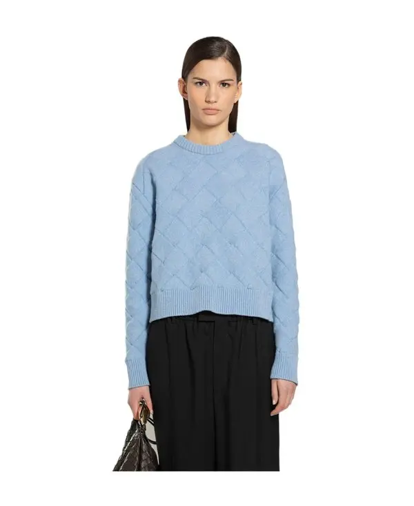 Bottega Veneta Intrecciato Quilted Crewneck Jumper