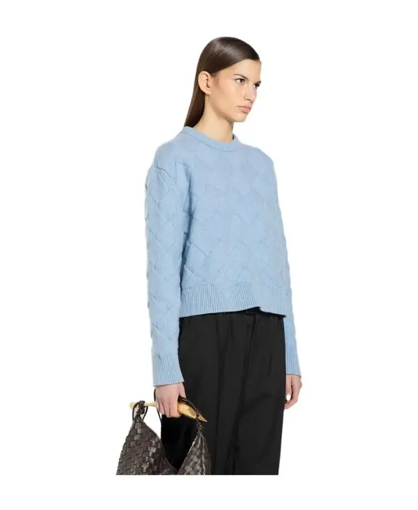 Bottega Veneta Intrecciato Quilted Crewneck Jumper