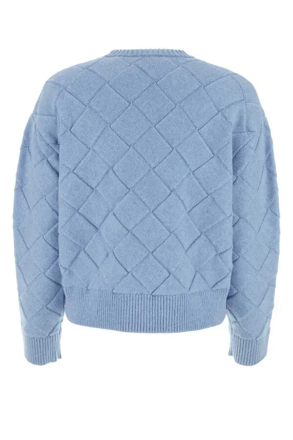 Bottega Veneta Intrecciato Quilted Crewneck Jumper - Blue