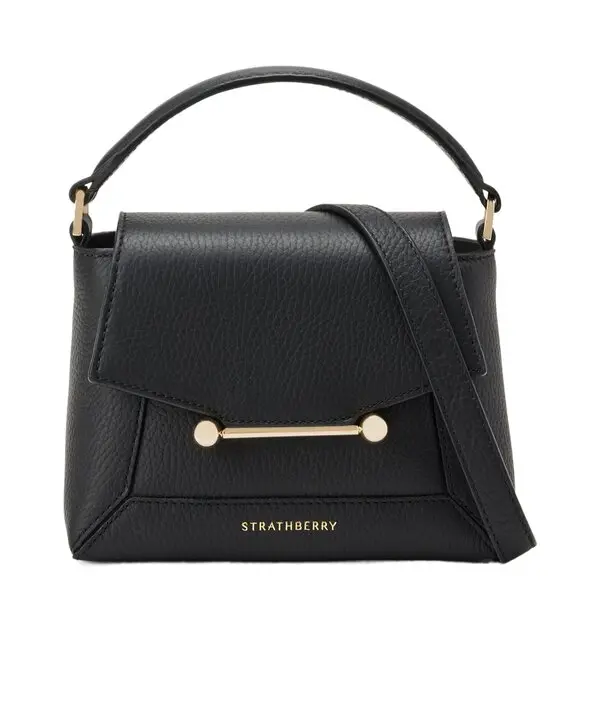Strathberry Bar Detail Shoulder Bag - Black