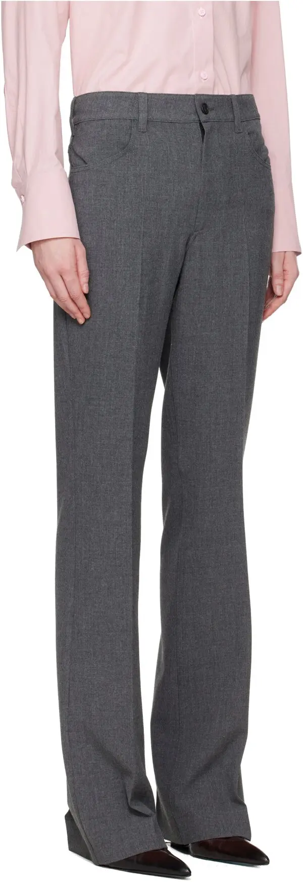 Attico The Pressed Creased Trousers - Black