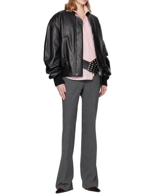 Attico The Pressed Creased Trousers - Black