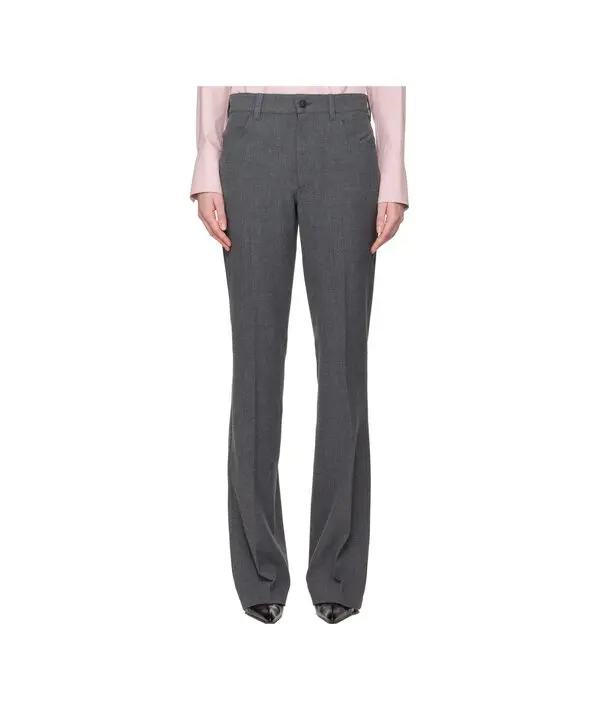 Attico The Pressed Creased Trousers - Black