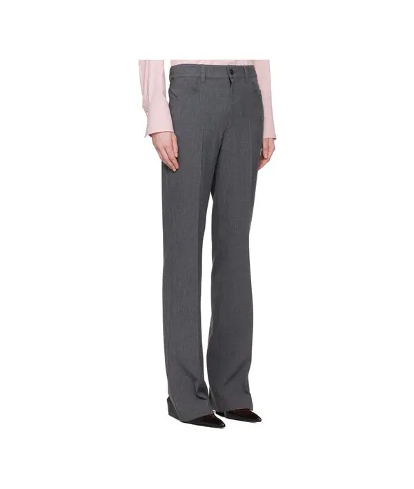 Attico The Pressed Creased Trousers - Black