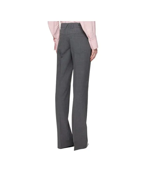 Attico The Pressed Creased Trousers - Black