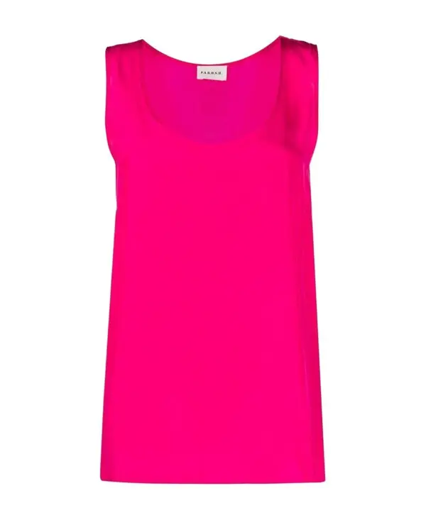 P.a.r.o.s.h Round Neck Sleeveless Vest - Pink