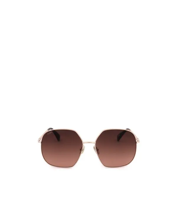 Max Mara Full Frame Sunglasses With Tinted Lenses - Red