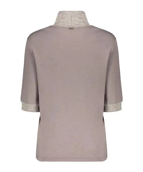 Herno Short-sleeve Knitted Turtleneck Top