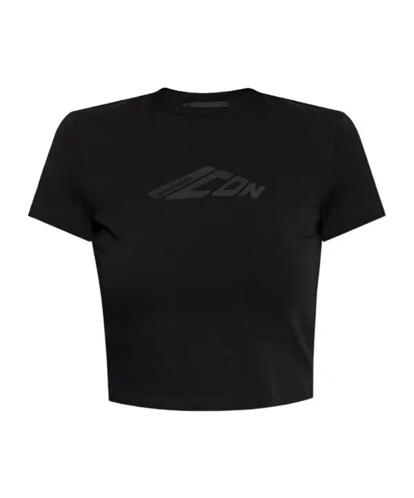 Dsquared2 Cropped Crewneck T-shirt - Black