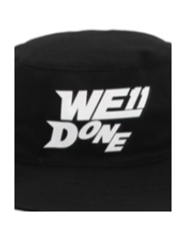 We11Done Printed Bucket Hat - Black