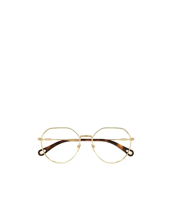 Chloé Geometric Frame Eyeglasses - Nude