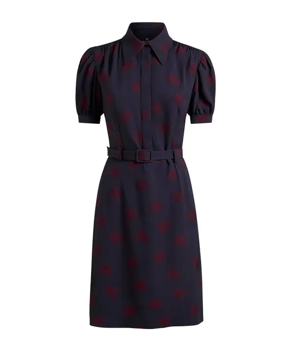 Etro All-over Jacquard Floral Pattern Belted Dress