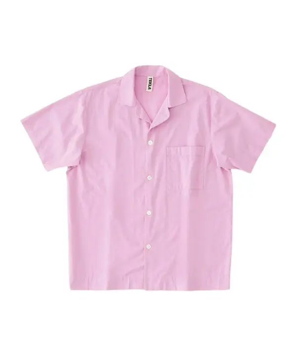 TEKLA Pyjamas S/s Shirt Purple - Pink
