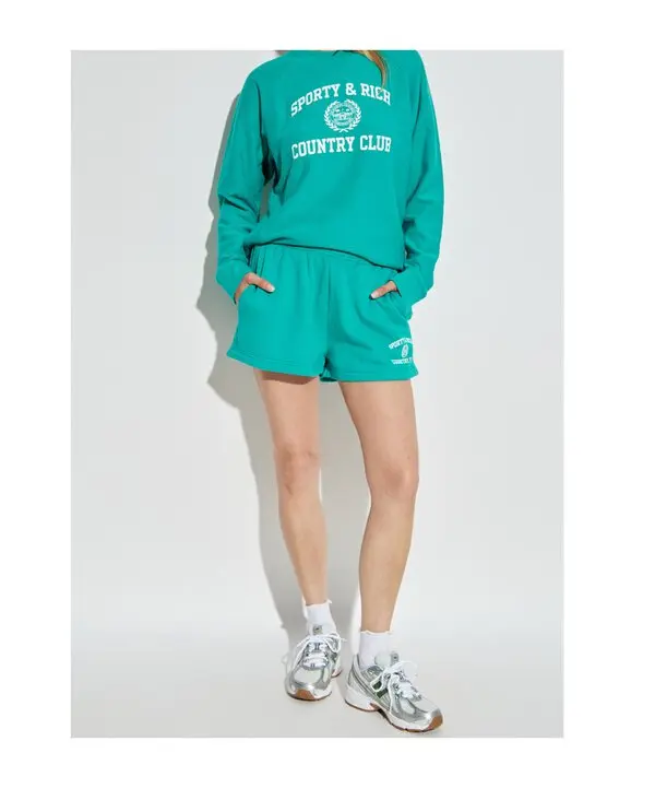 SPORTY  RICH Sporty & Rich Elasticated Waist Shorts With Pockets