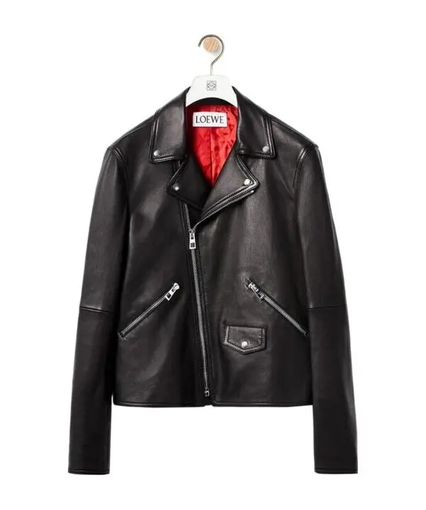 Loewe Leather Biker Jacket - Black