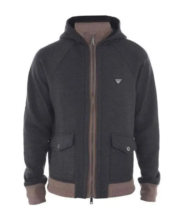 Emporio Armani Logo Detail Hooded Jacket