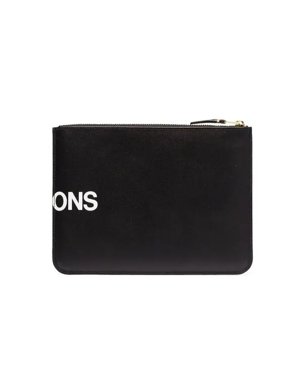 Comme Des Garçons Logo Print Clutch