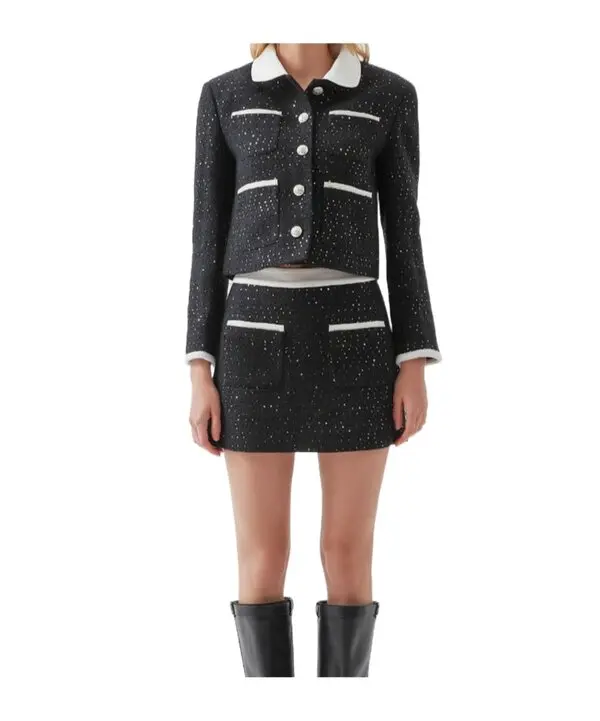 Marissa Chiara Double Pocket Embellished Skirt