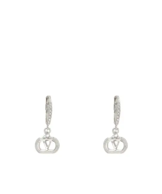 Valentino Garavani Logo Drop Earrings