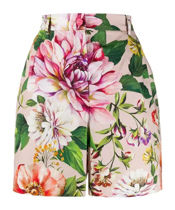 Dolce & Gabbana Floral Print Shorts - Pink
