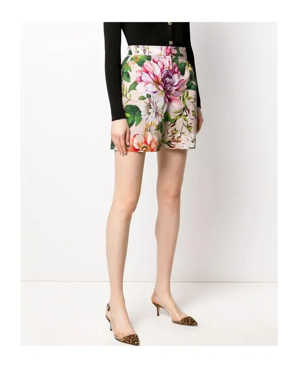 Dolce & Gabbana Floral Print Tailored Shorts