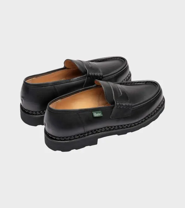 Paraboot Round Toe Loafers - Black