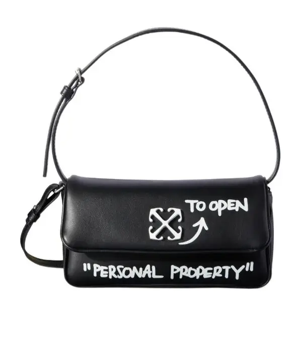 Off-White Jitney 0.7 Quote Shoulder Bag - Black