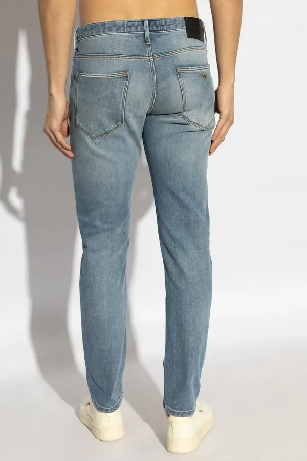 Emporio Armani Vintage Effect Denim Jeans - Blue