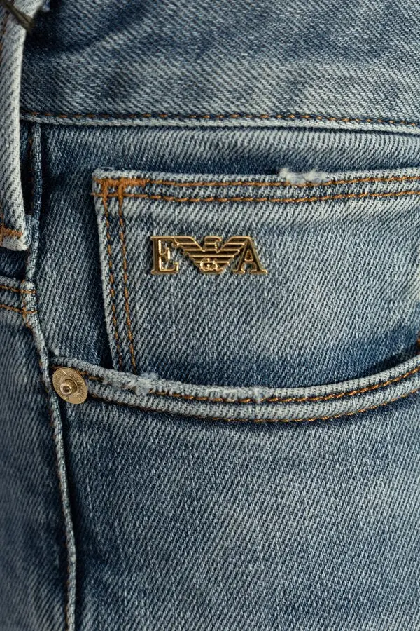 Emporio Armani Vintage Effect Denim Jeans - Blue