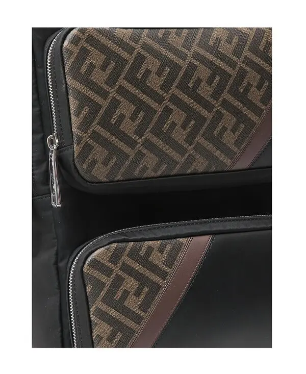 Fendi Ff Motif Paneled Backpack