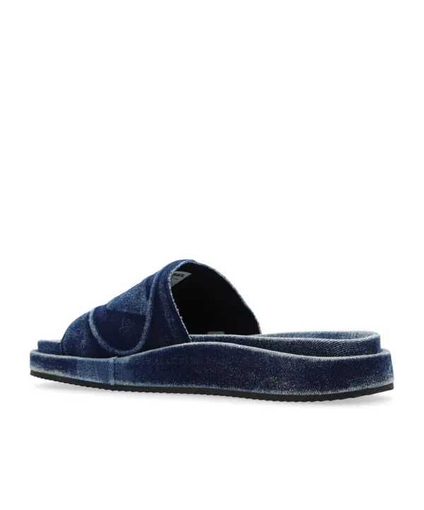 DIESEL® D Oval Logo-embossed Slides
