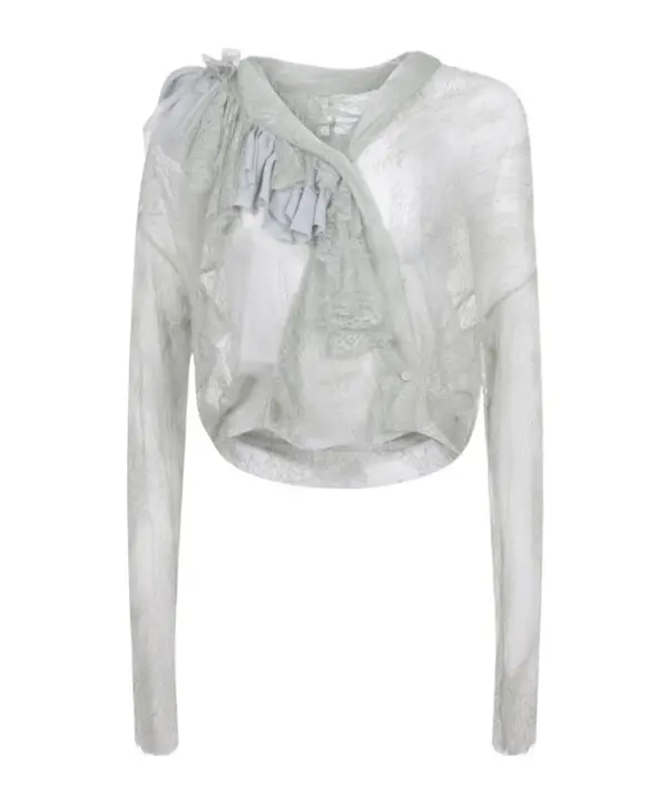 Alberta Ferretti Ruffled Lace Shirt