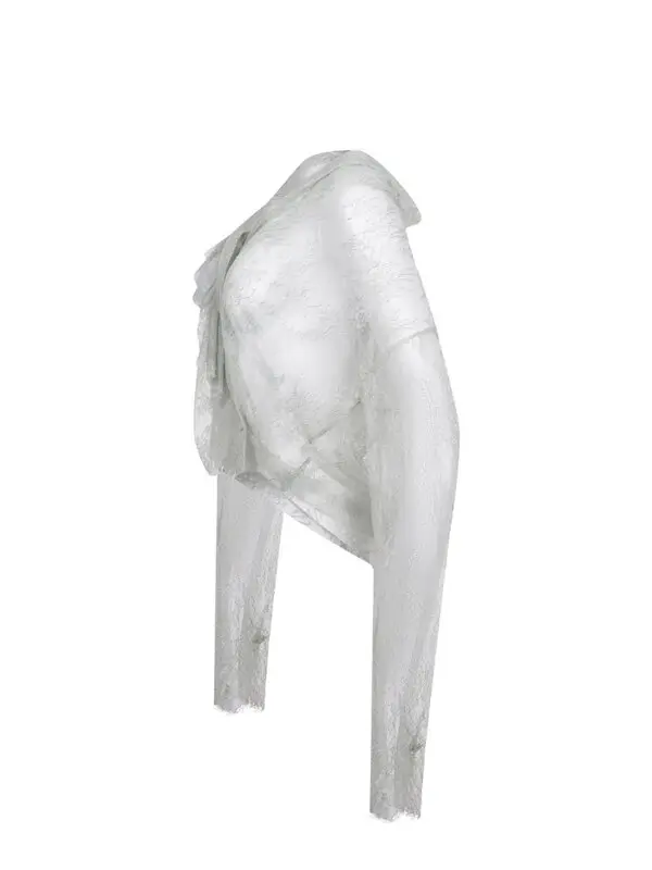 Alberta Ferretti Ruffled Lace Shirt