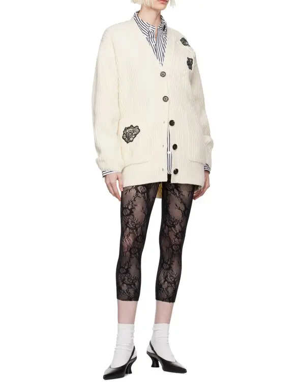 Marc Jacobs Striped Logo Embroidered Shirt - Gray
