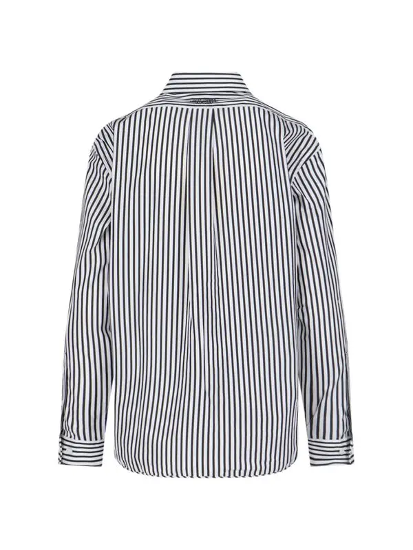 Marc Jacobs Striped Logo Embroidered Shirt