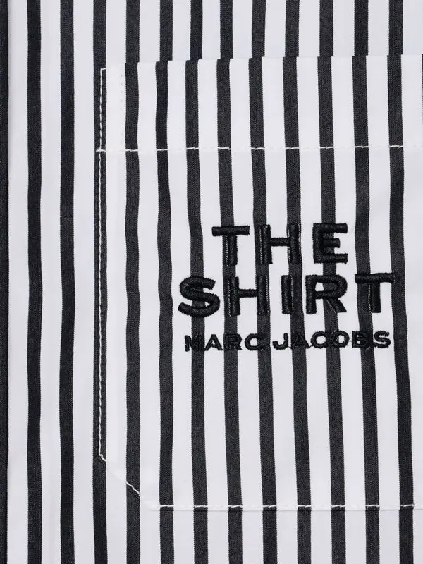 Marc Jacobs Striped Logo Embroidered Shirt