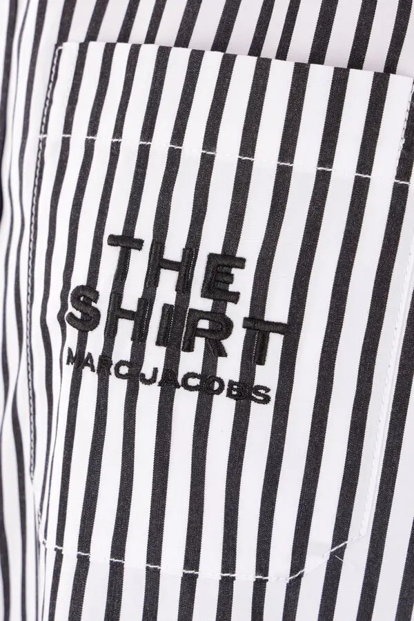 Marc Jacobs Striped Logo Embroidered Shirt
