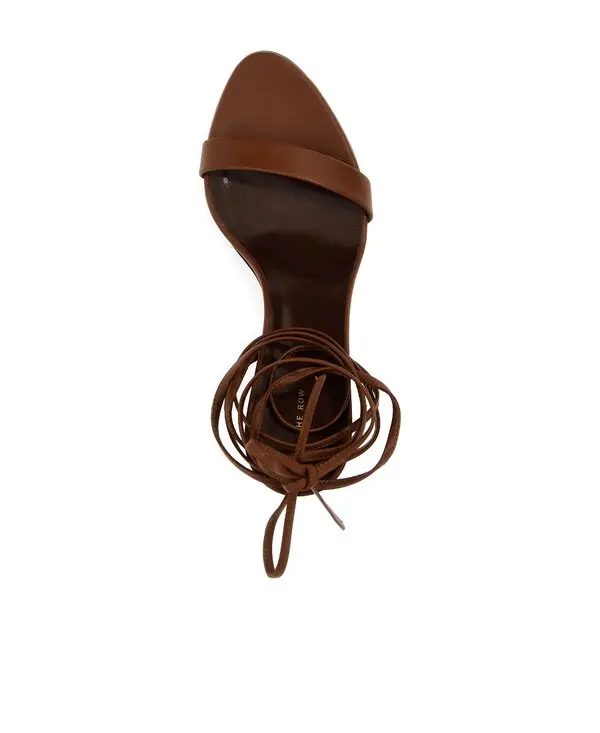 THE ROW Maud High-heeled Sandals With Wrap-around Straps - Brown