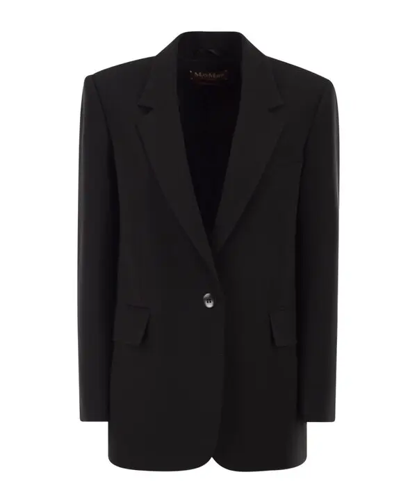 Max Mara Bosco Single-breasted Cady Blazer - Black