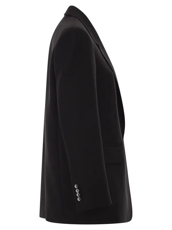 Max Mara Bosco Single-breasted Cady Blazer - Black
