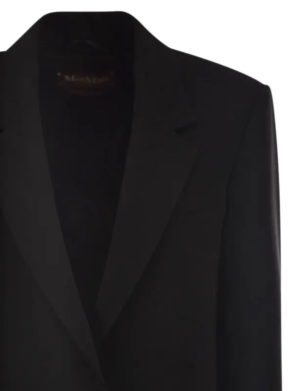 Max Mara Bosco Single-breasted Cady Blazer - Black