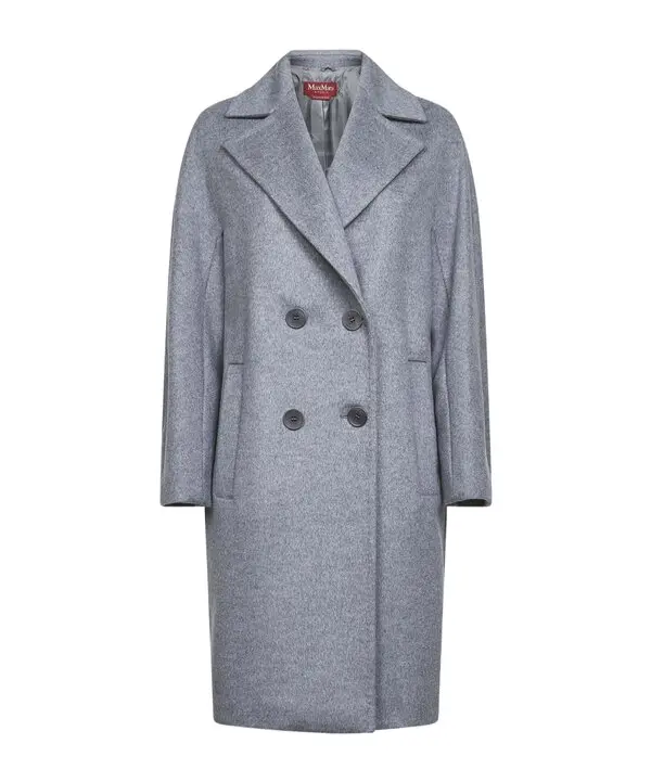 Max Mara Agenda Double-breasted Long Coat - Medium Gray