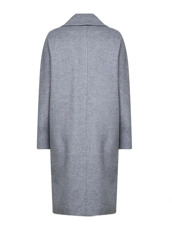 Max Mara Agenda Double-breasted Long Coat - Medium Gray