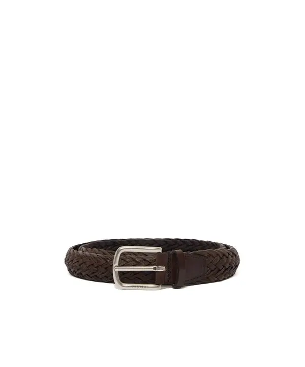 ORTIGNI Woven Buckle Belt - Black