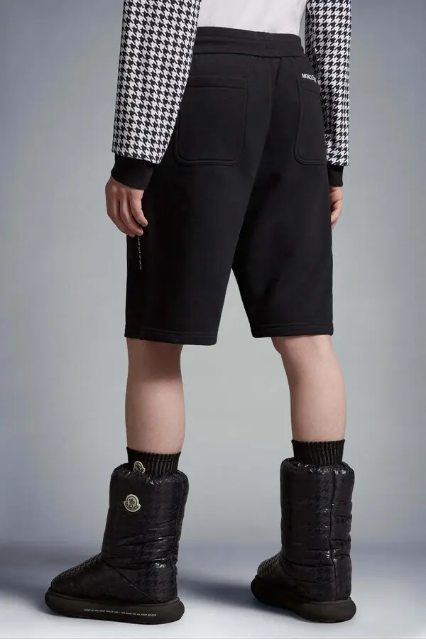 Moncler Jersey Bermuda Shorts With Logo Detail