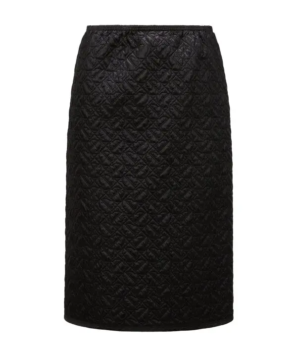 Moncler Quilted Midi Skirt - Black