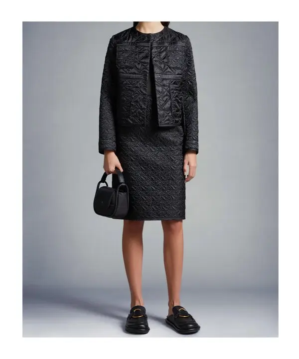 Moncler Quilted Midi Skirt - Black