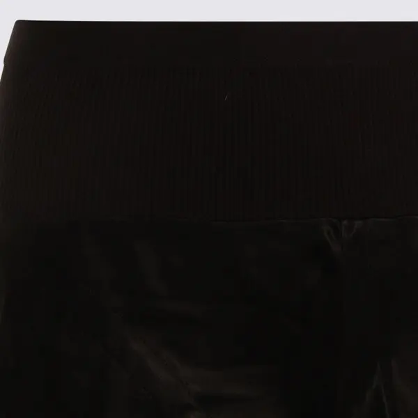 Rick Owens Wide-leg Ribbed Waistband Trousers - Black